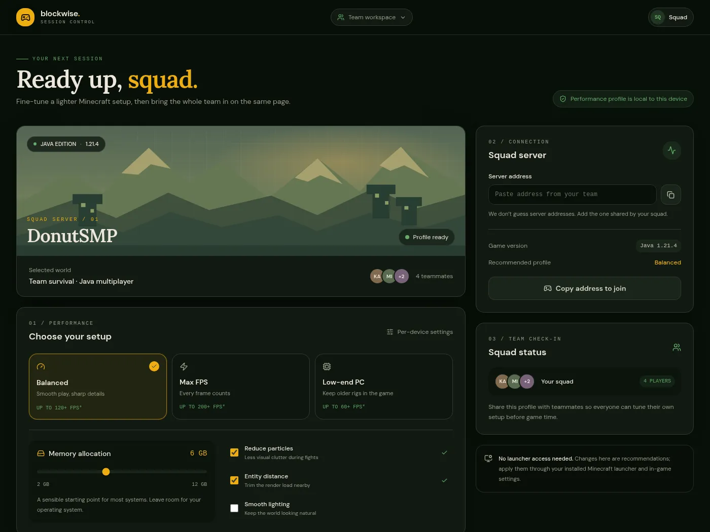 Optimized Minecraft Launcher