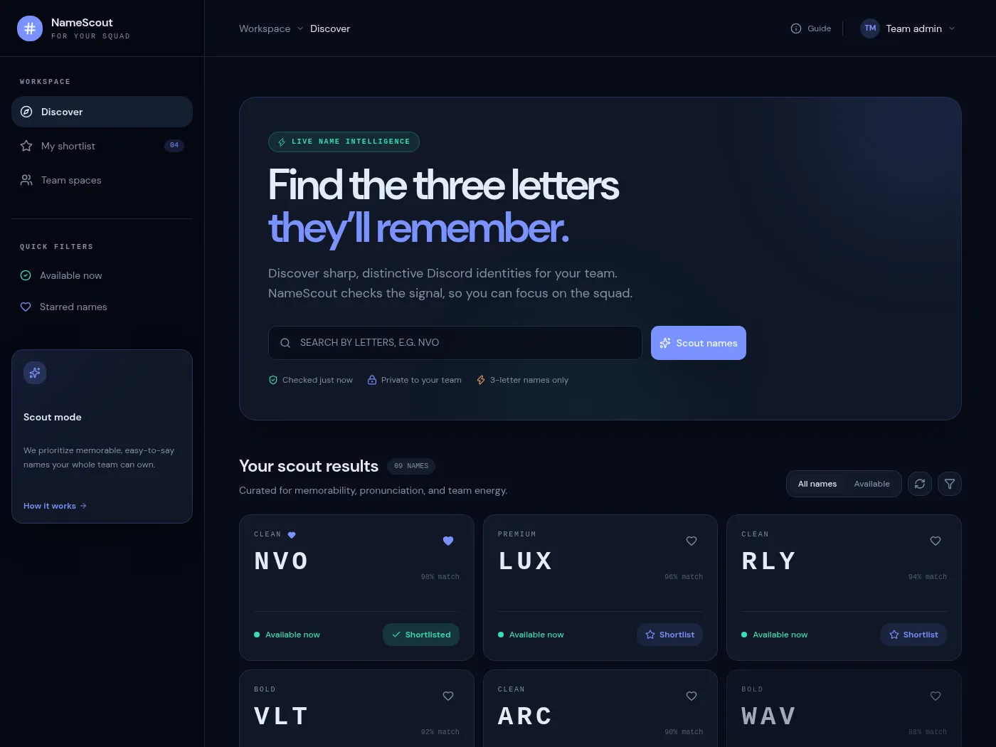 Discord NameScout