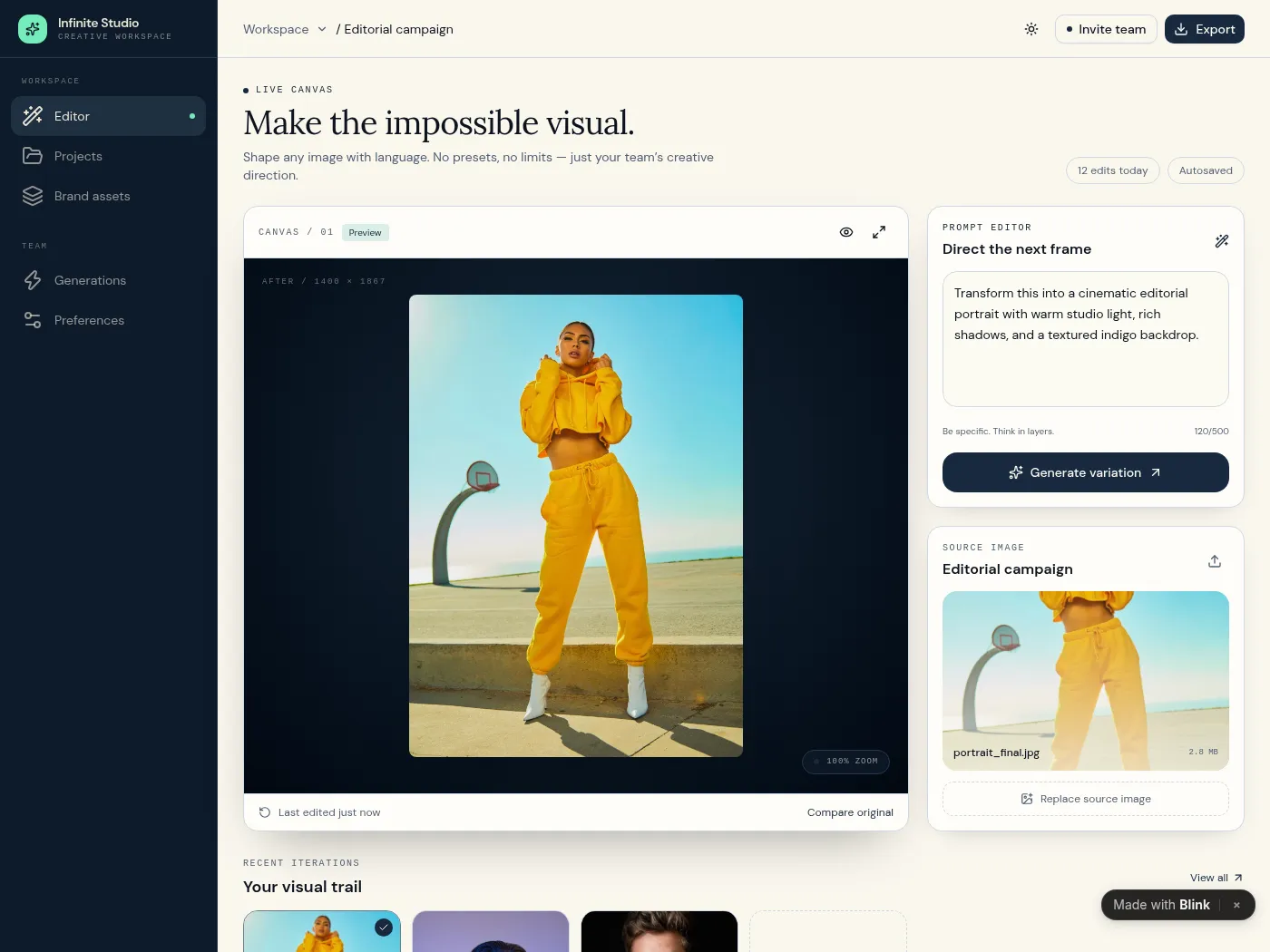 Infinite AI Photo Editor