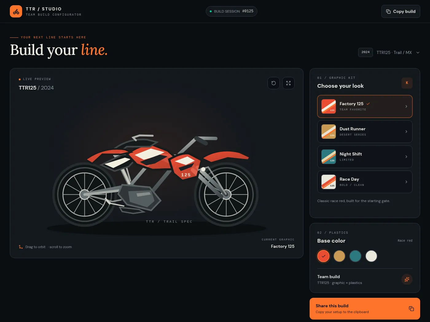 Dirt Bike 3D Customizer