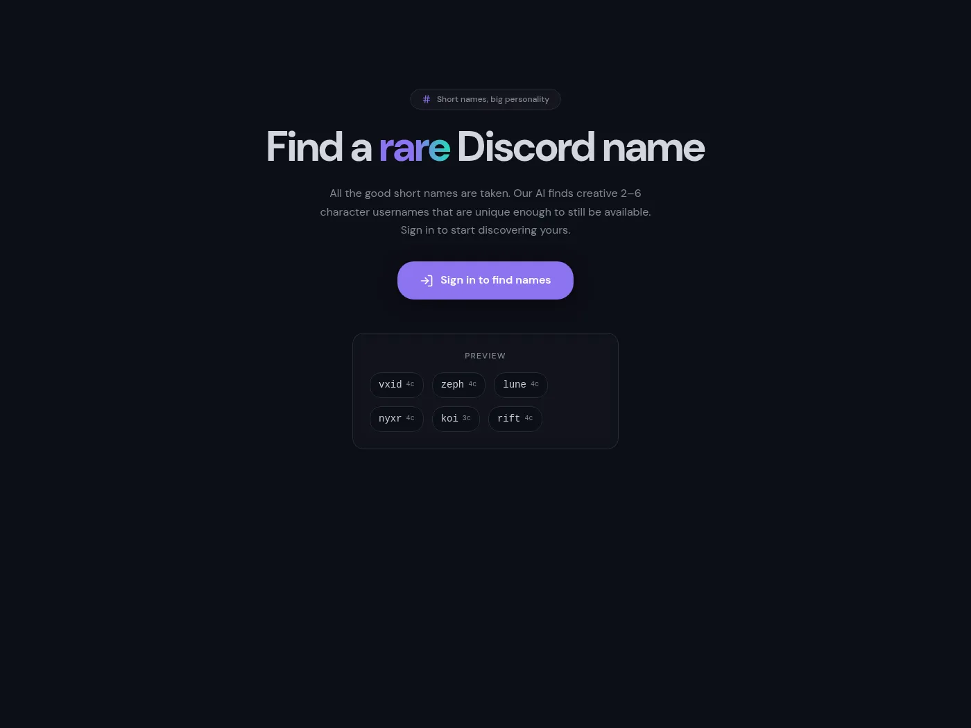 Discord Name Finder