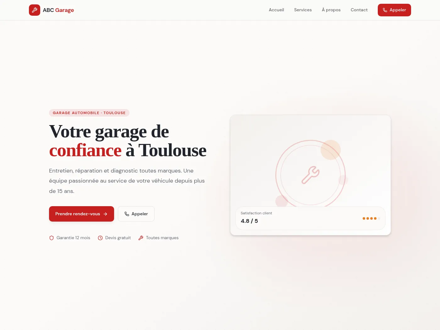 ABC Garage Web Presence