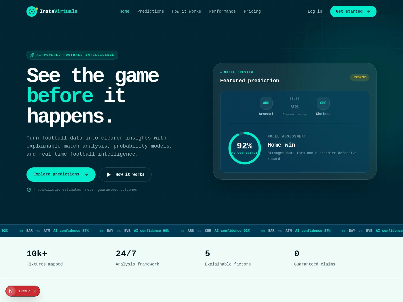 InstaVirtuals AI Football Hub