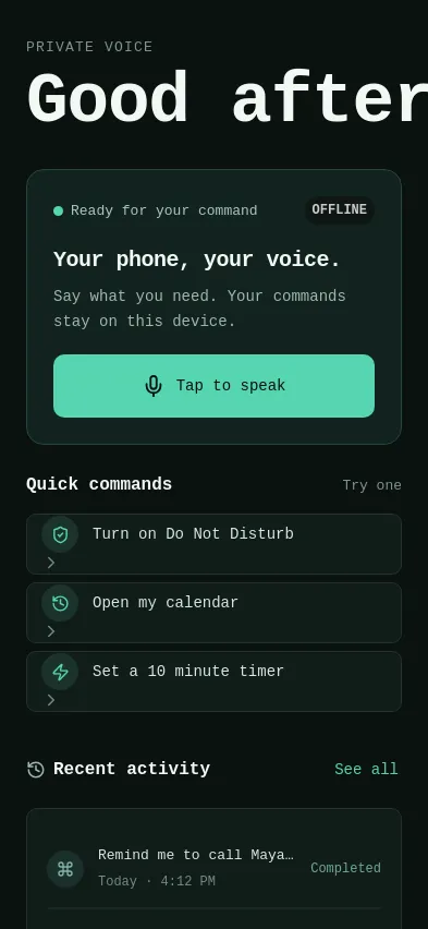 Private Voice Assistant