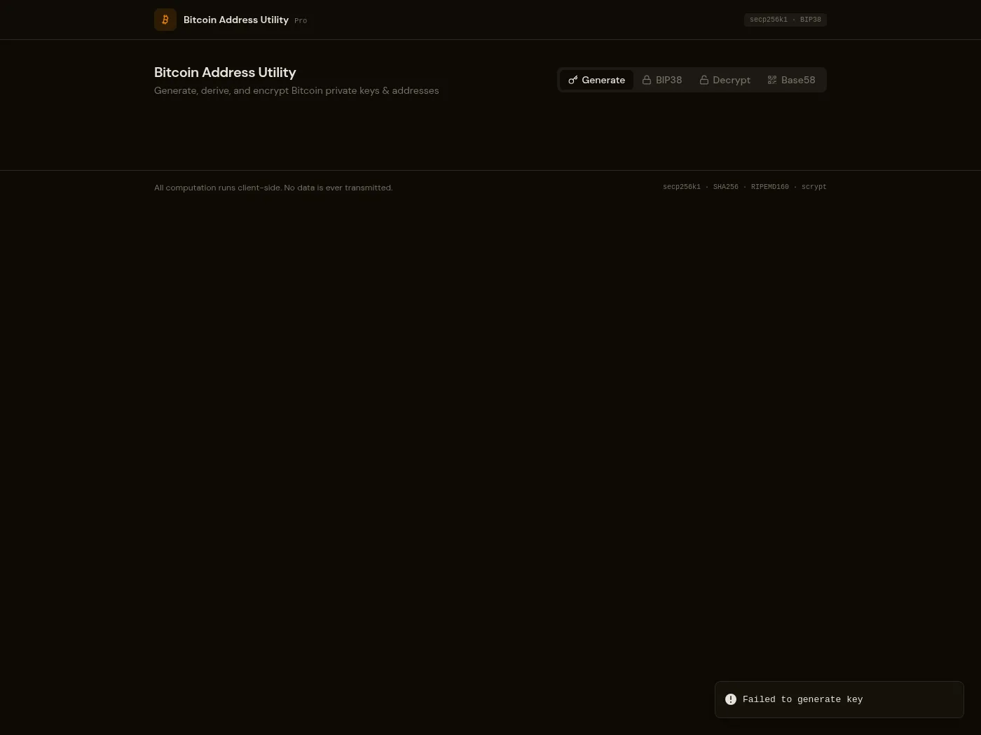 Bitcoin Address Utility Pro