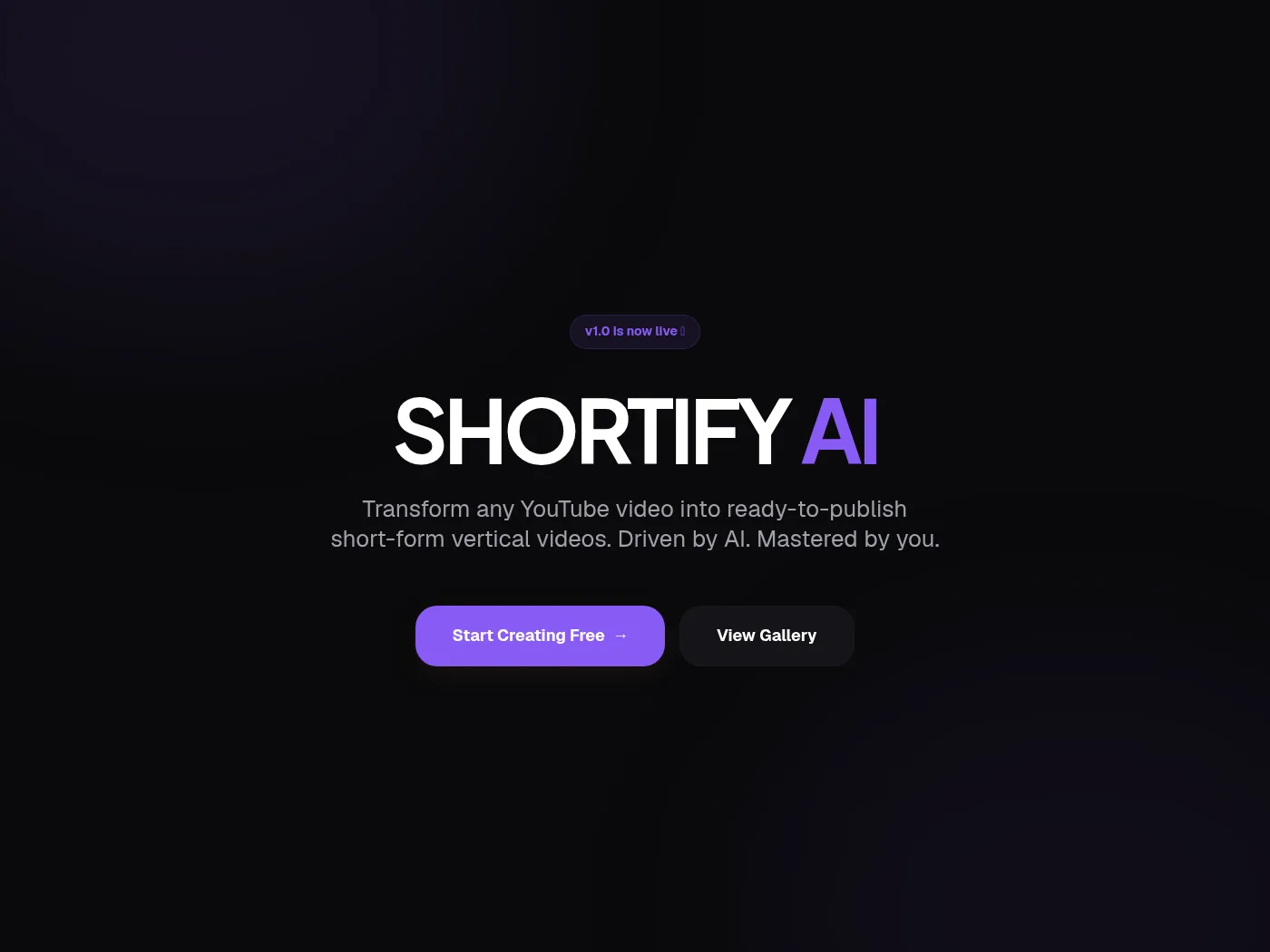 Shortify AI Shorts Studio