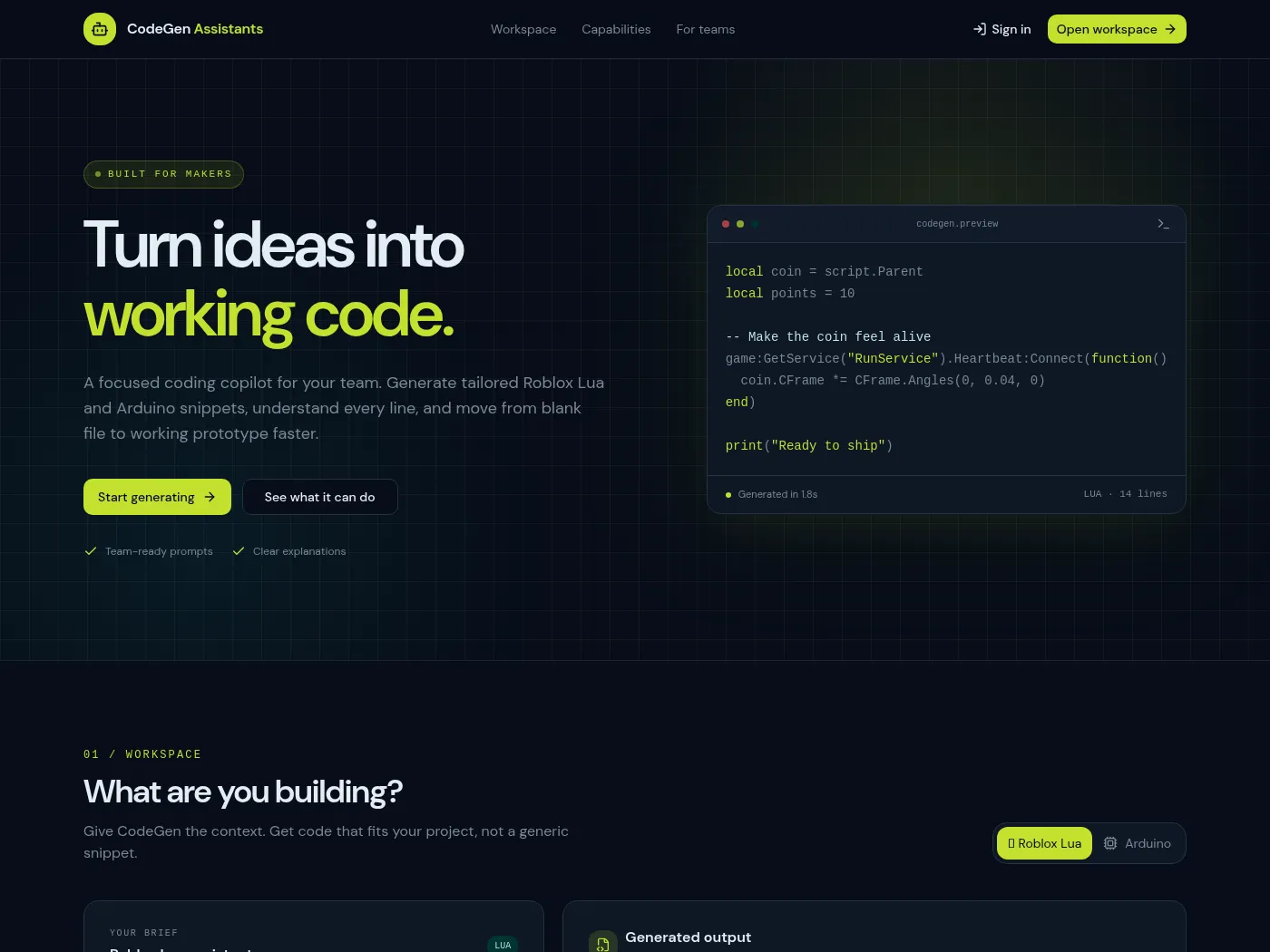 CodeGen Assistants