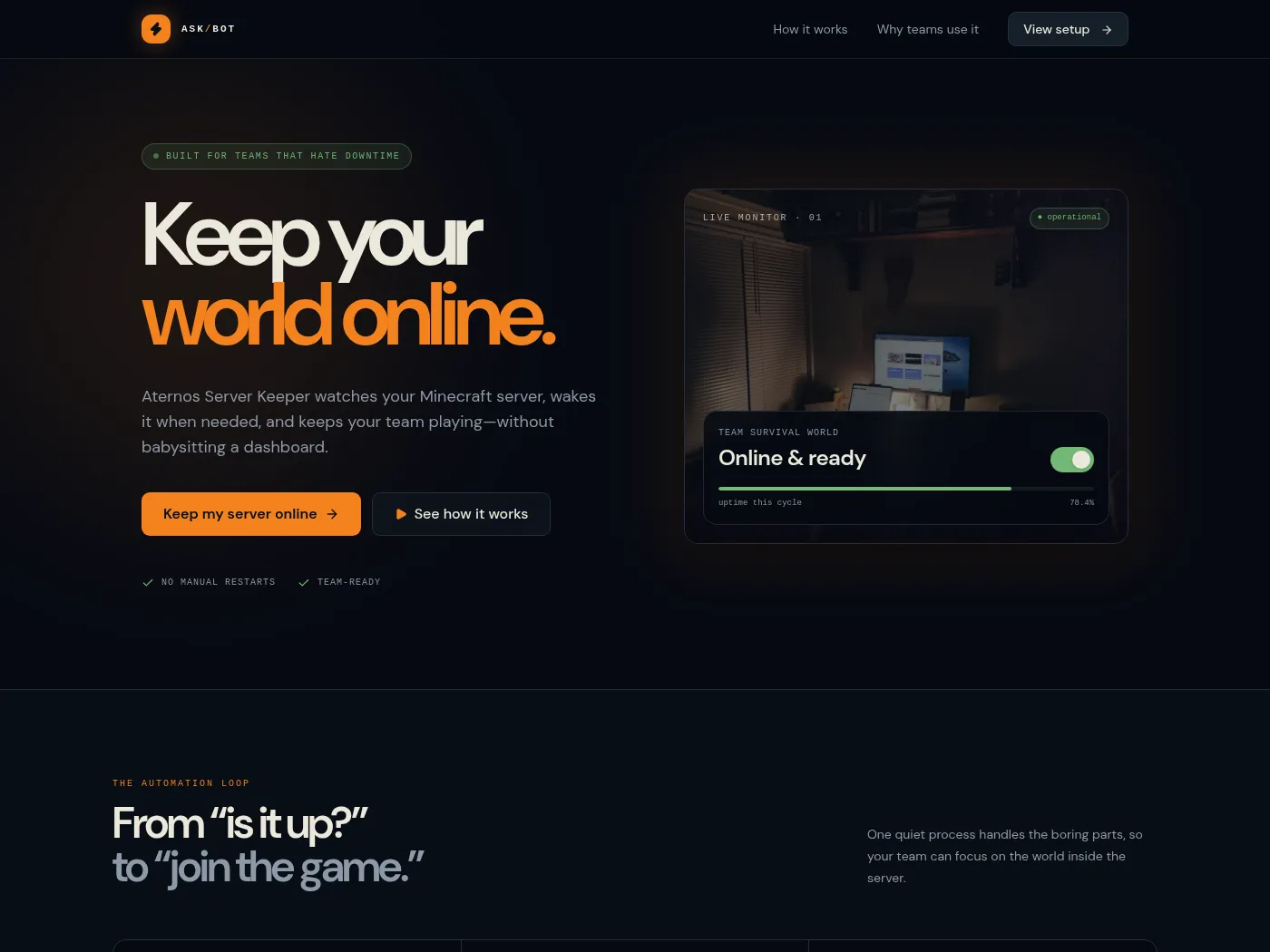 Aternos Server Keeper