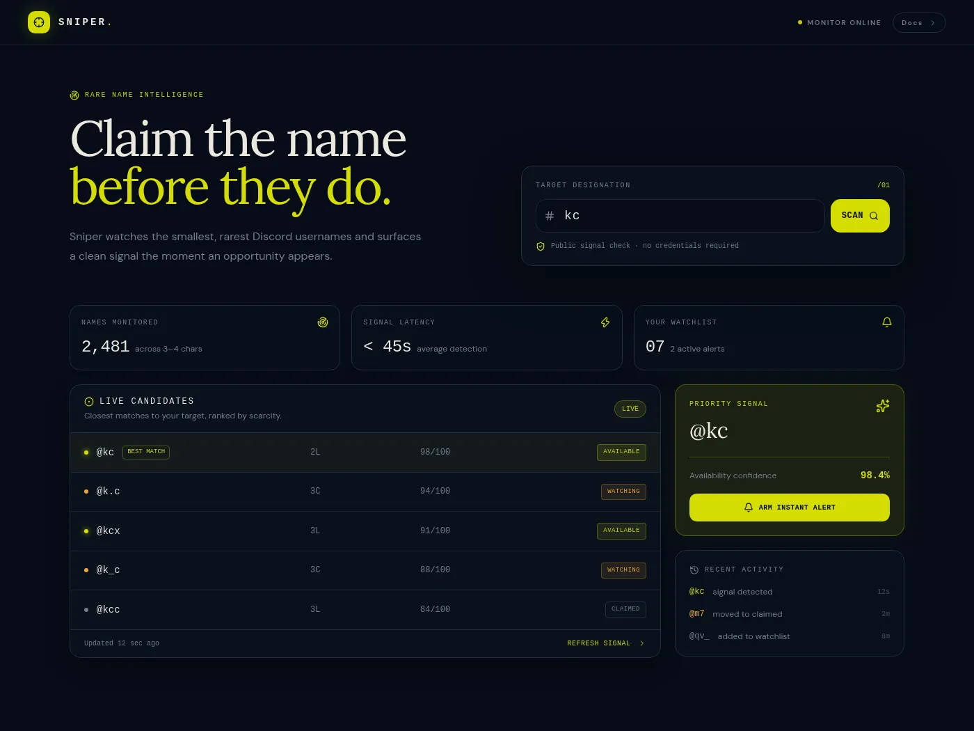 Discord Name Sniper