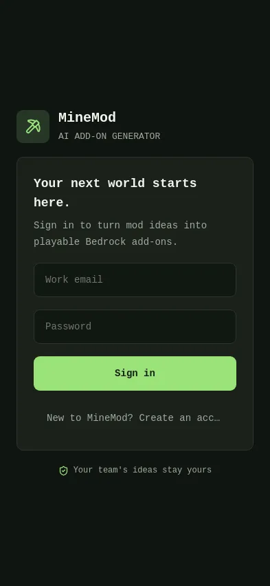 MineMod AI Generator