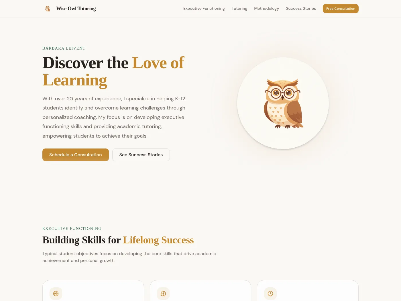 Wise Owl Tutoring Site