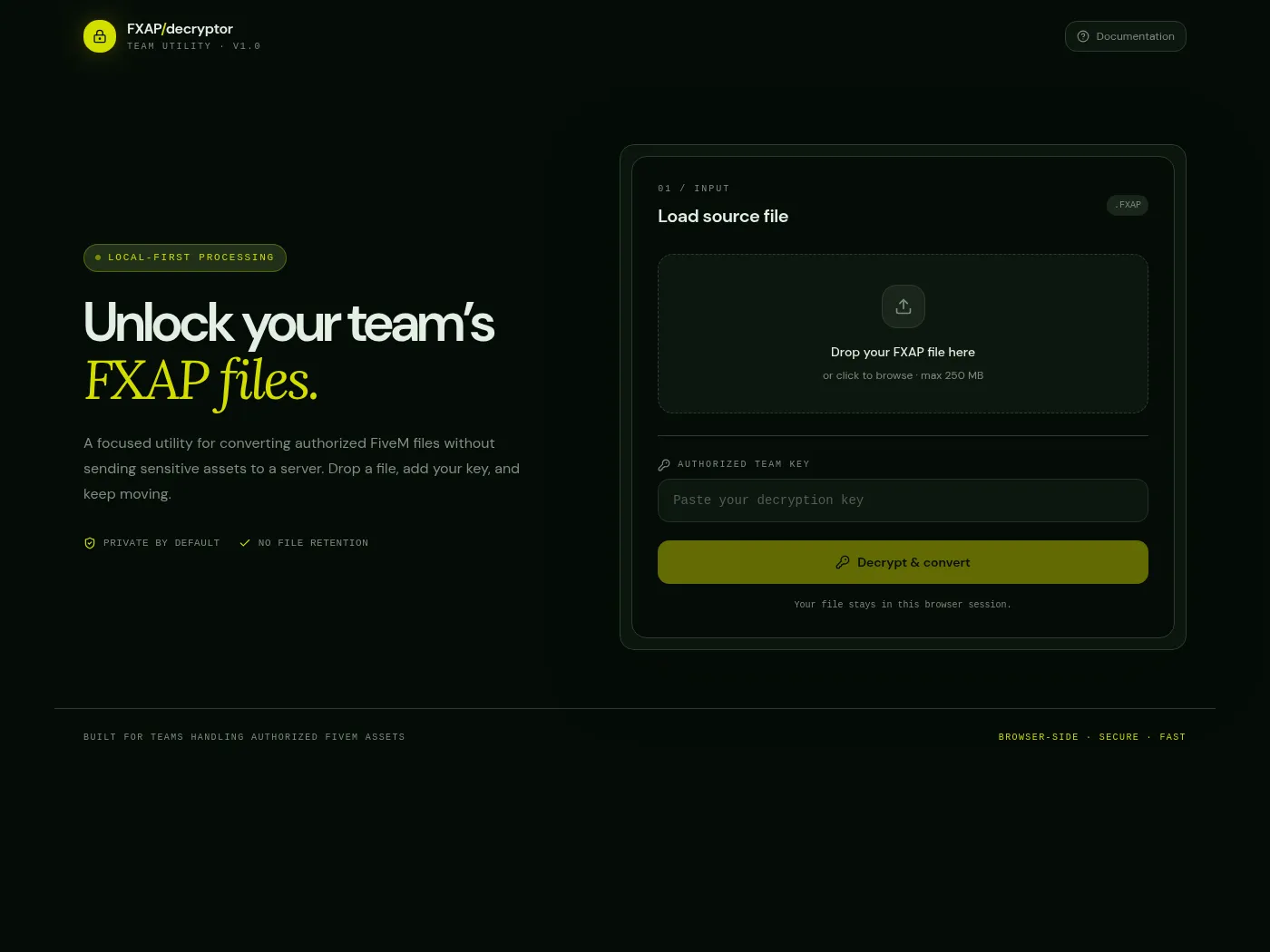 FXAP Decryptor Tool
