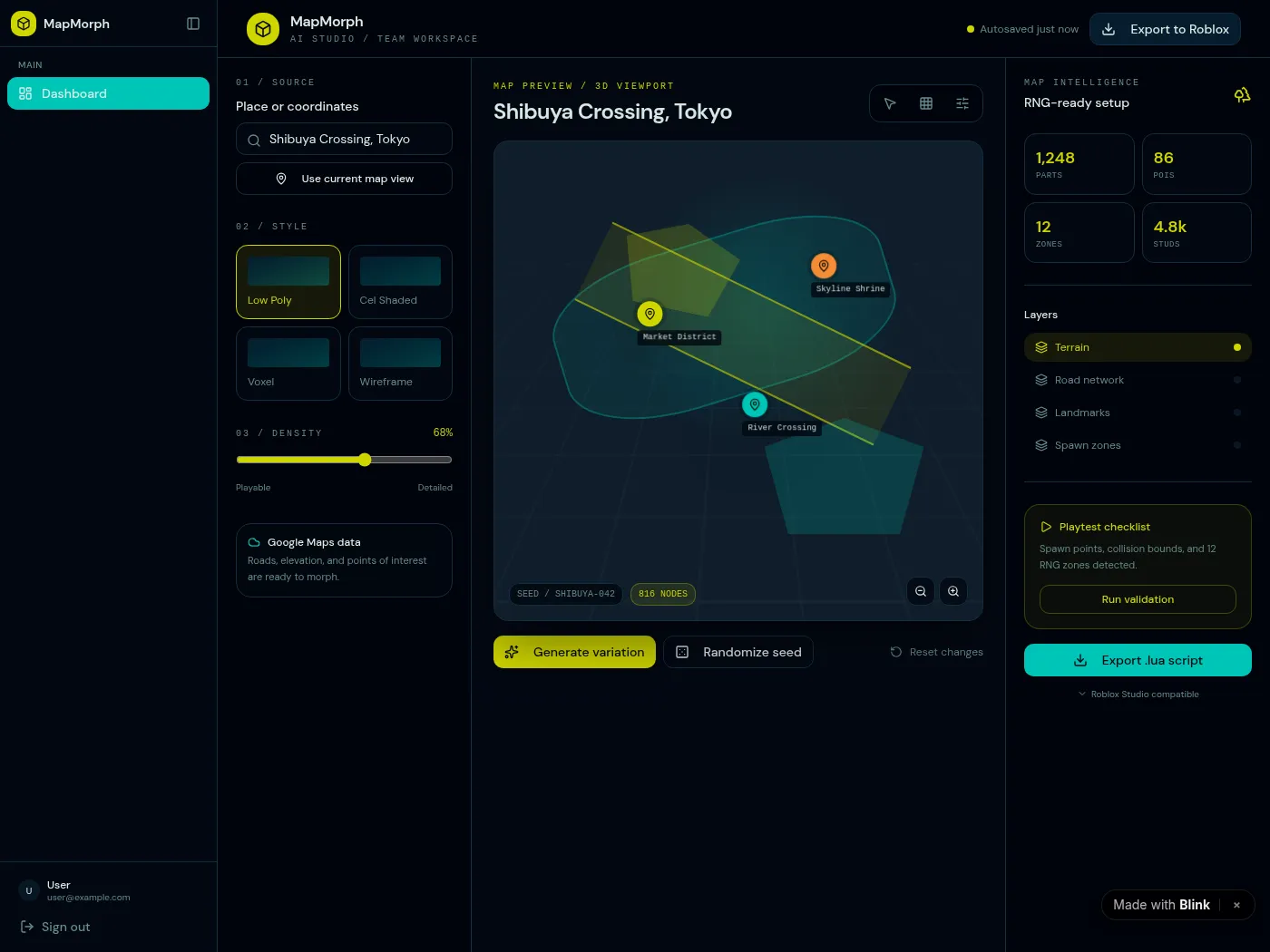 MapMorph AI Studio