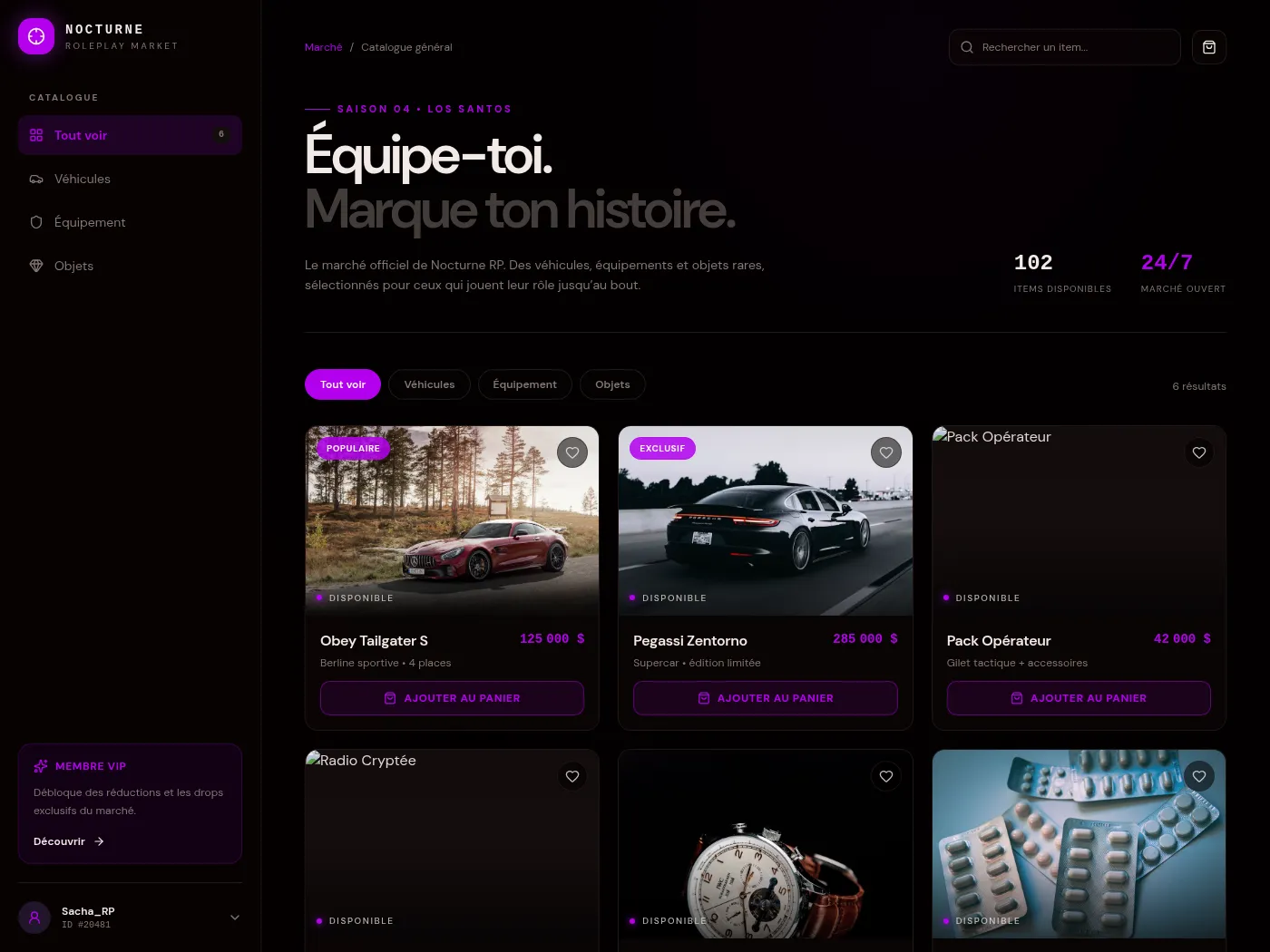 Modern FiveM Shop UI