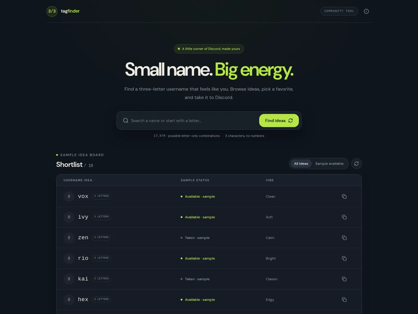 Discord Tag Finder