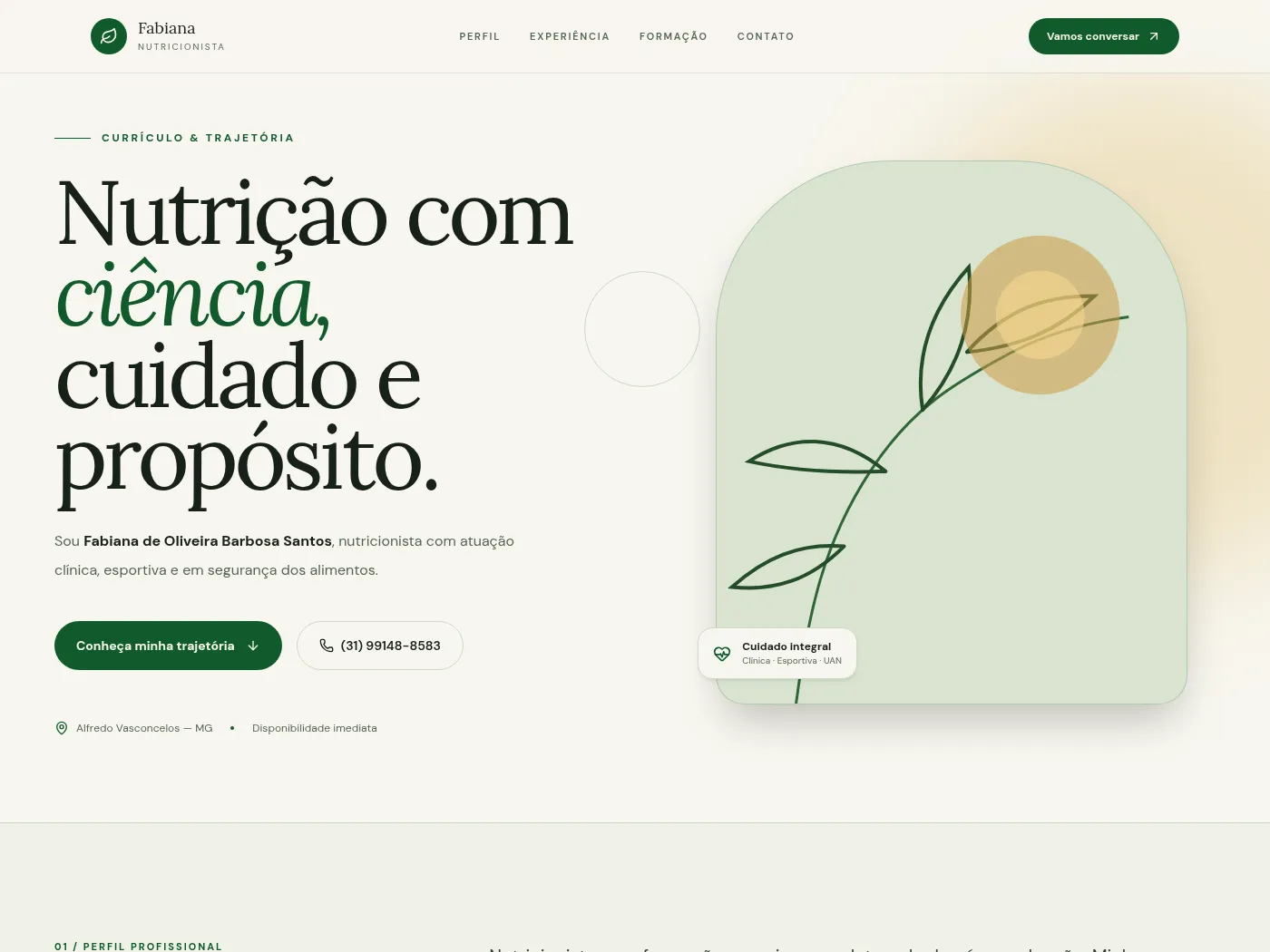 Fabiana Nutricionista CV Site