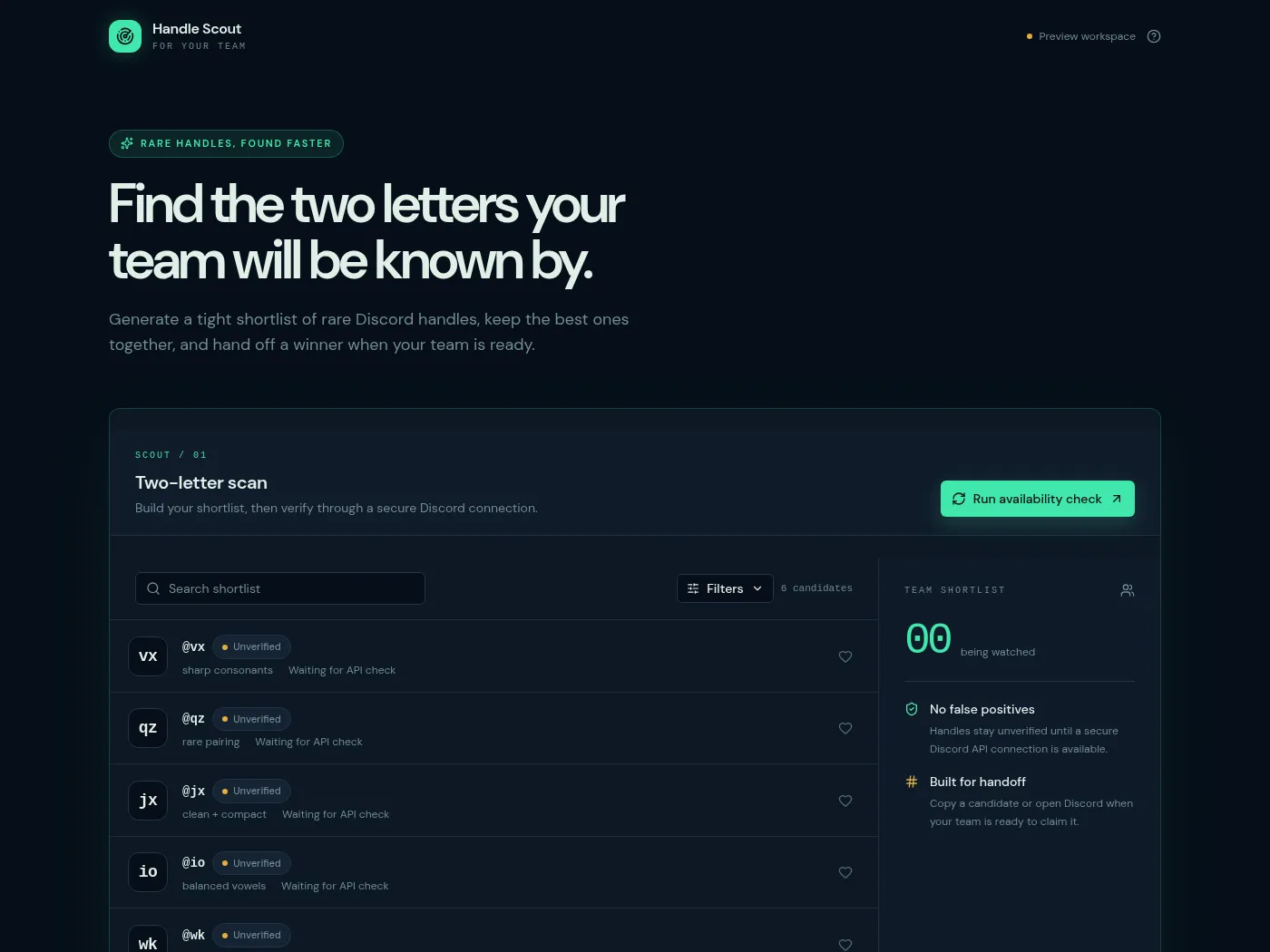 Discord Handle Checker