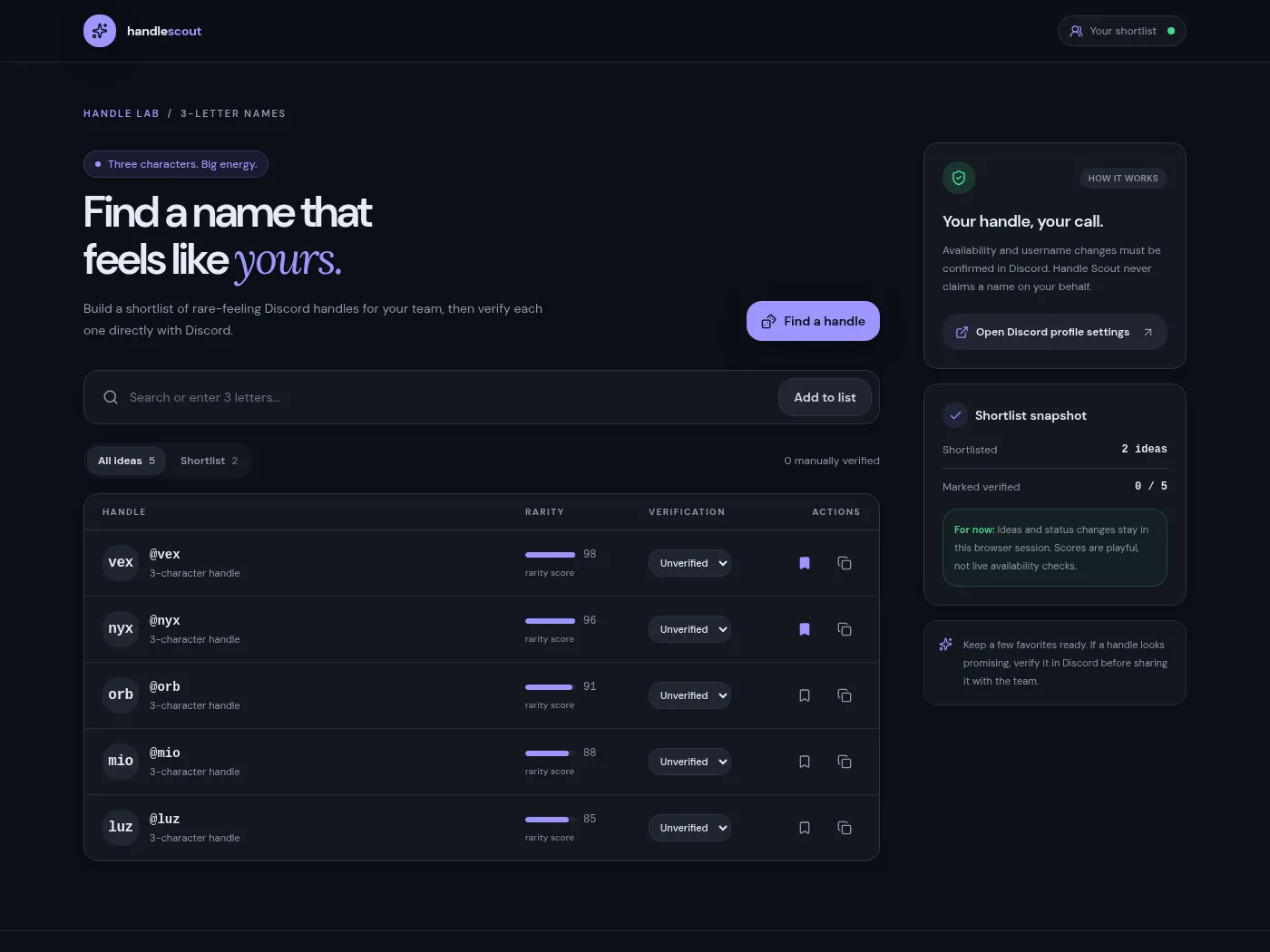 Discord Handle Hunter
