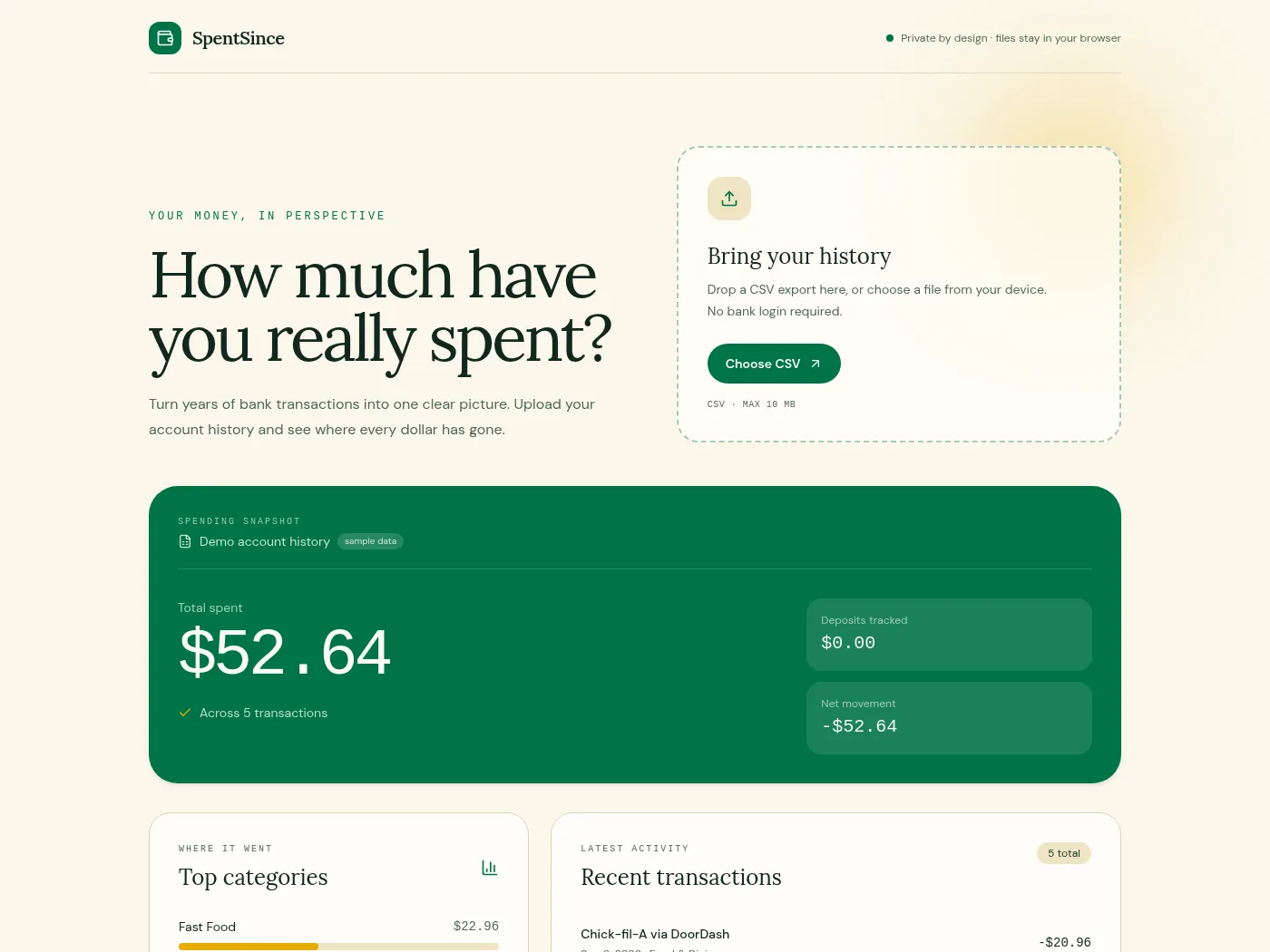 SpentSince Tracker