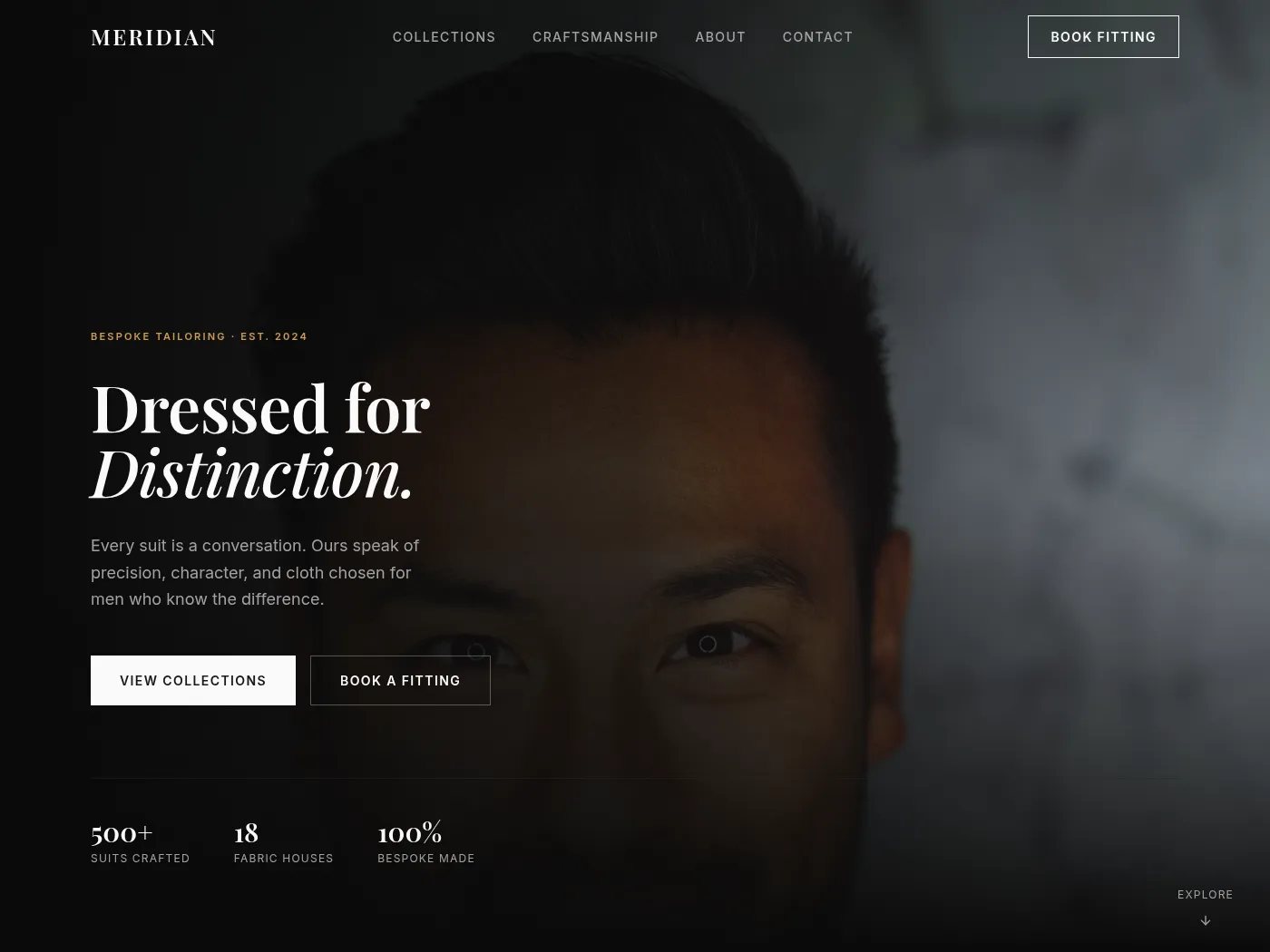 Sleek Suit Store Site
