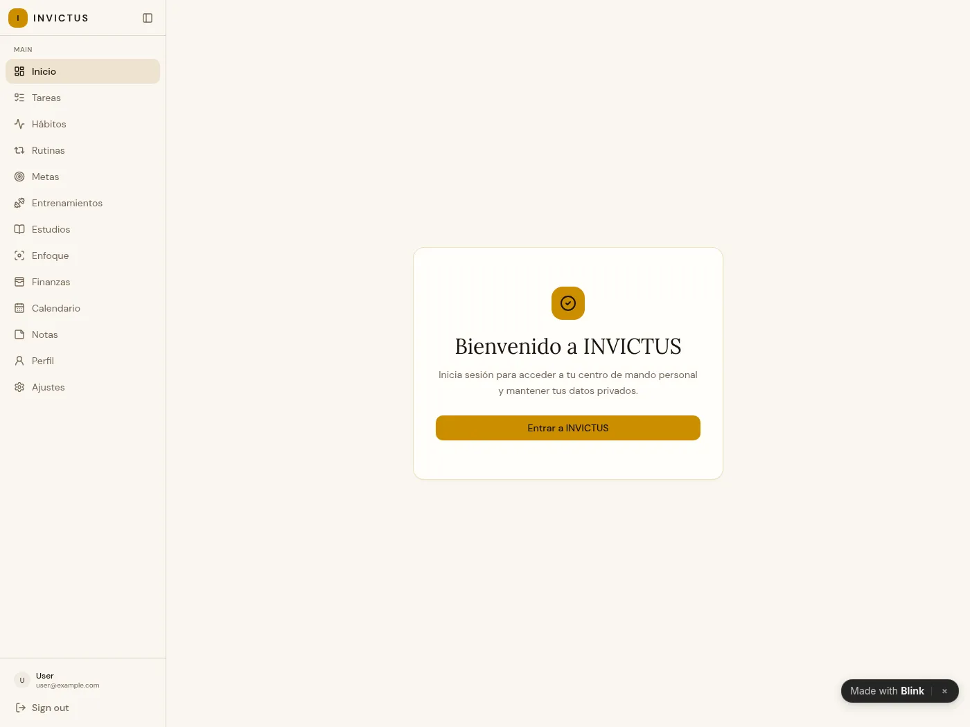 INVICTUS Command Dashboard