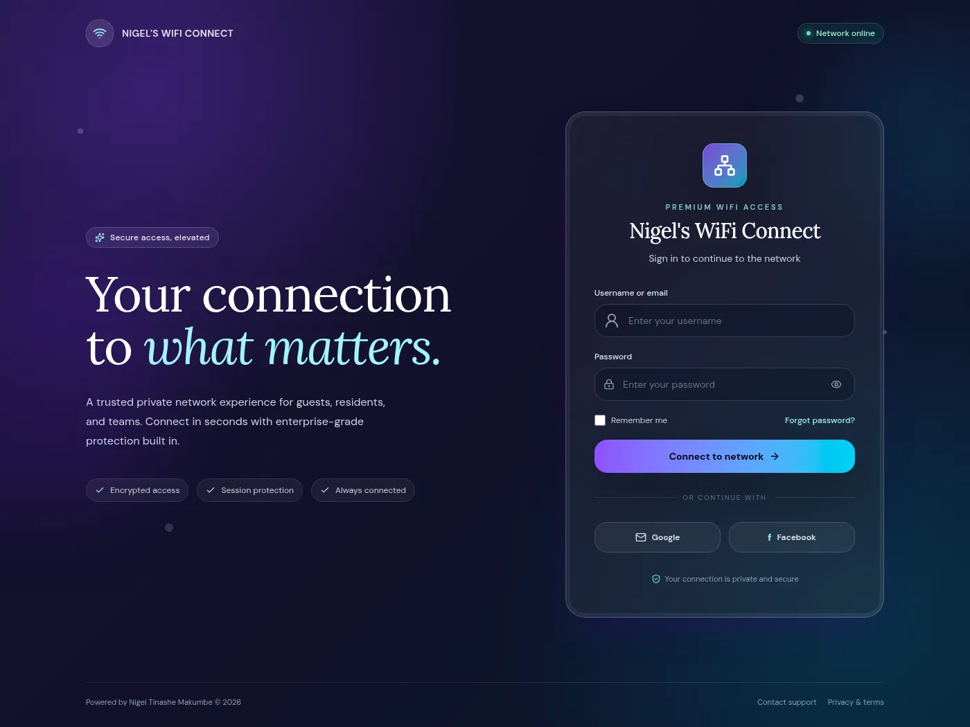 Nigel's WiFi Connect