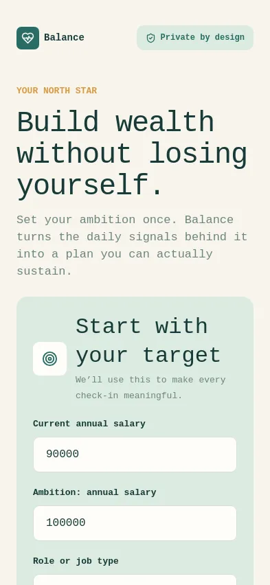 HealthWealth Balance App
