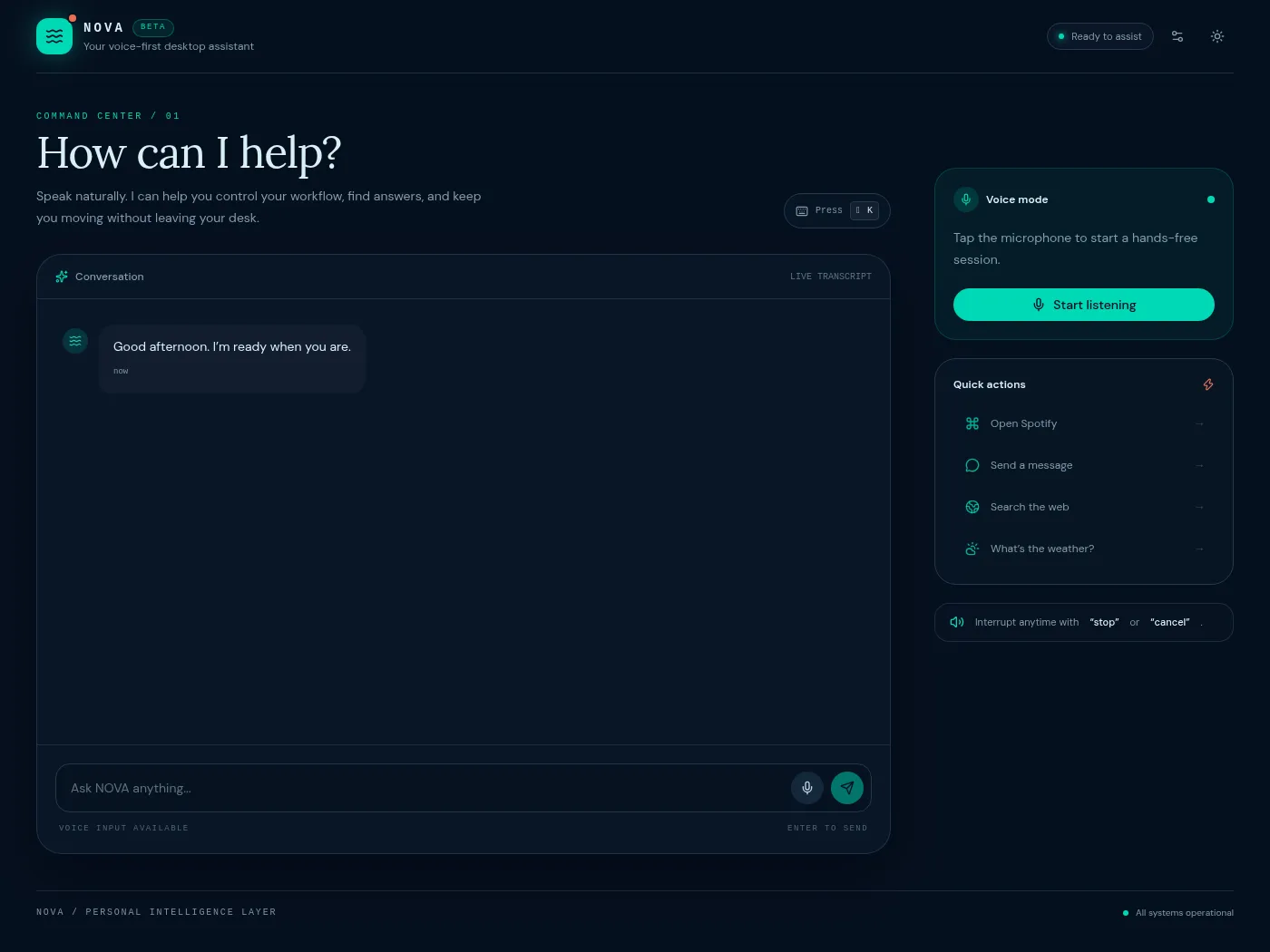 VoiceAI PC Assistant