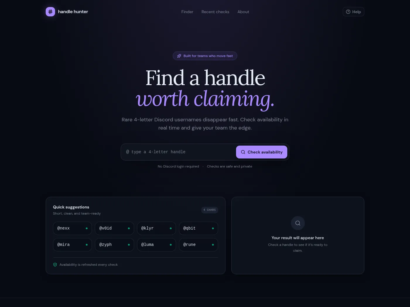 Discord Handle Hunter