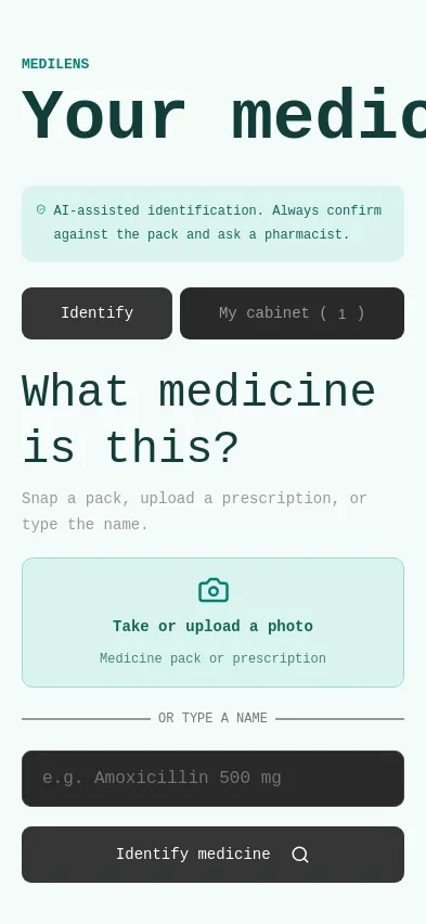 MediLens AI Cabinet