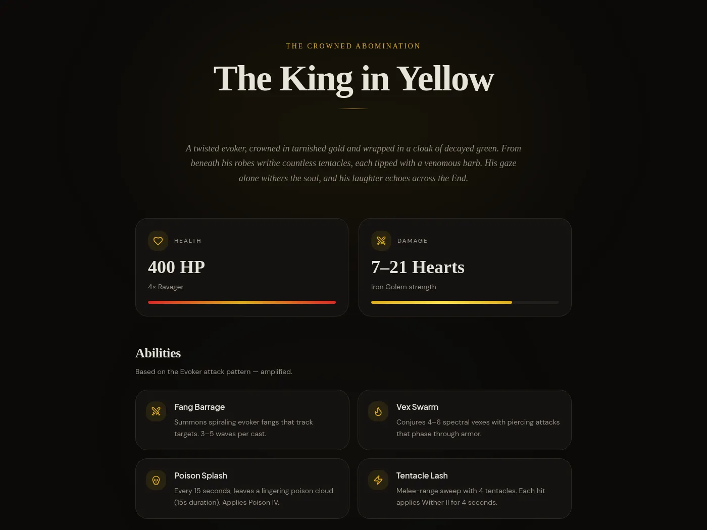 King in Yellow AI Boss