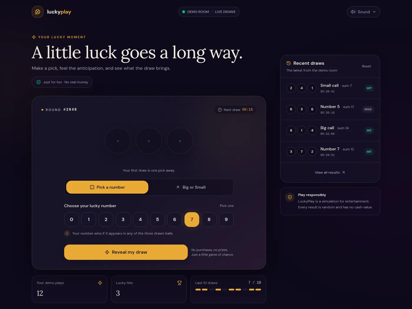 LuckyPlay Demo Game