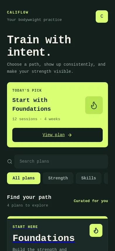 CaliFlow Trainer