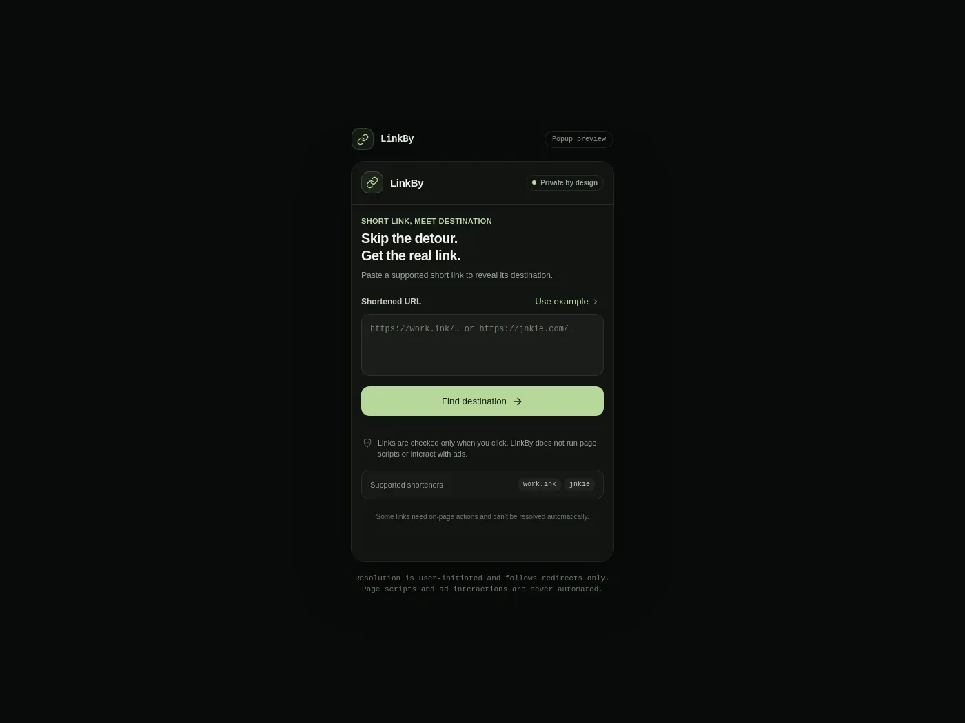 LinkBypasser Extension