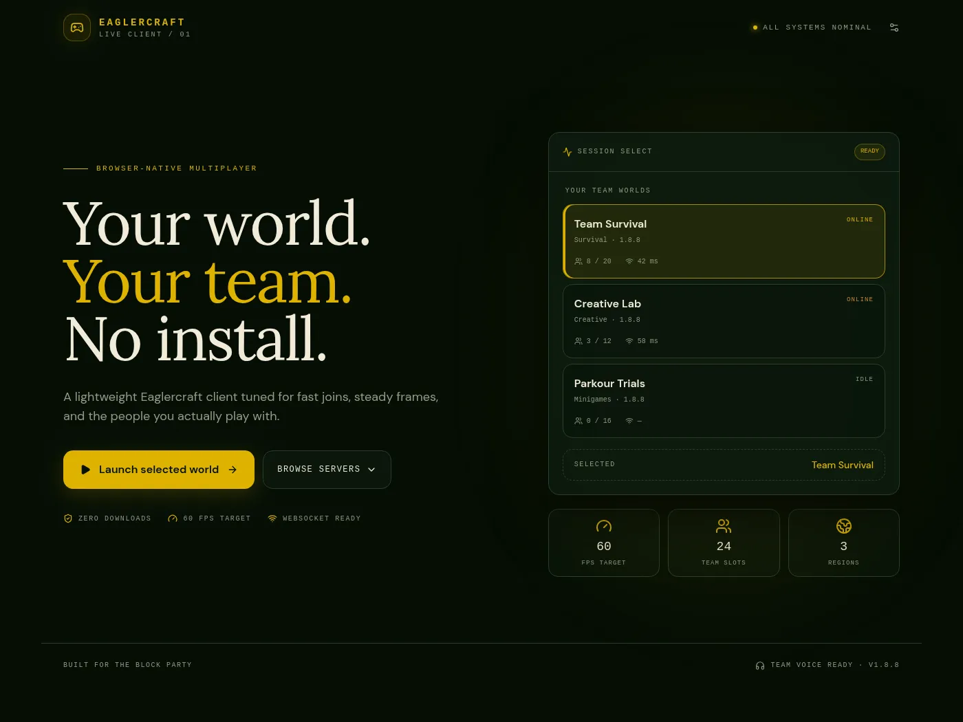 Eaglercraft Live Client