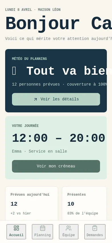 Tempoo – French Team Planner