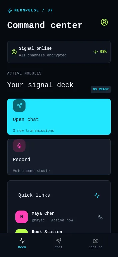 NeonPulse Messenger