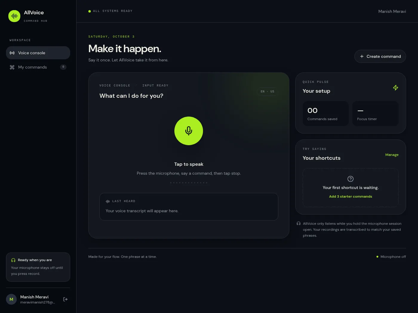 AllVoice Command Hub