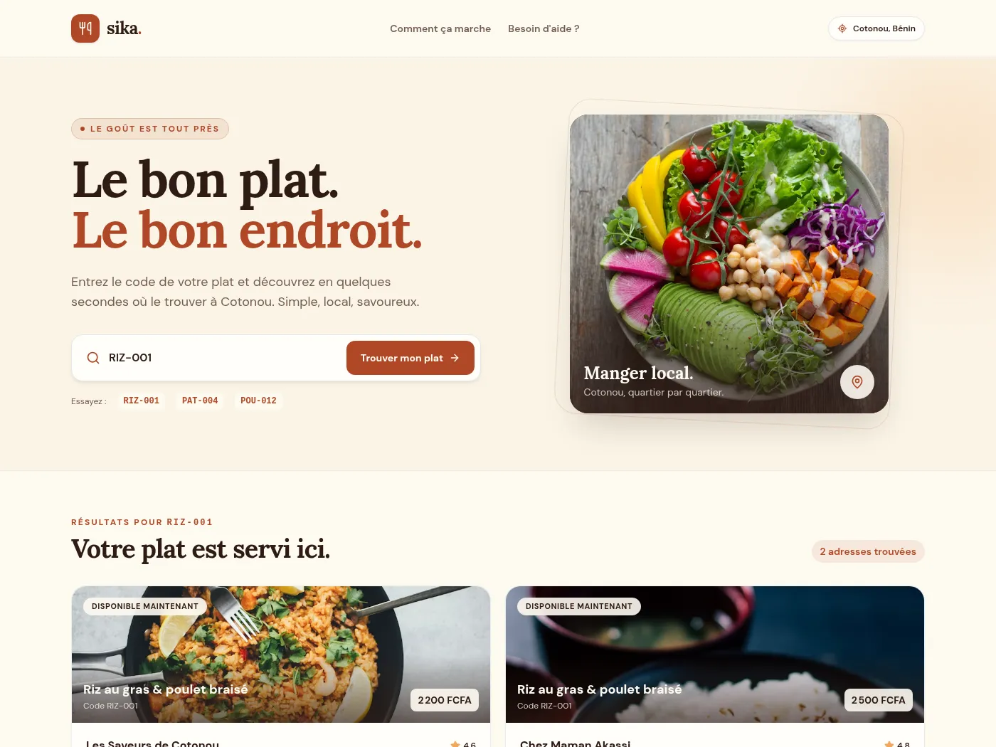 Sika Food Finder
