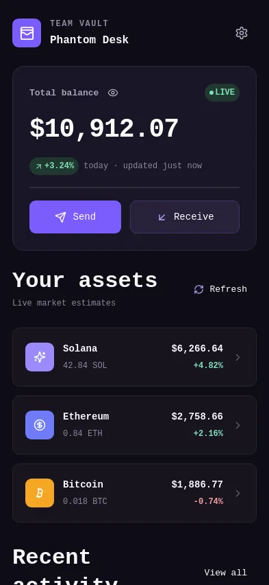 Phantom Wallet Simulator