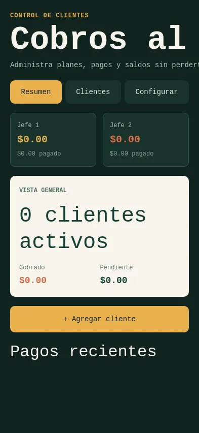 Clientes Plan Tracker