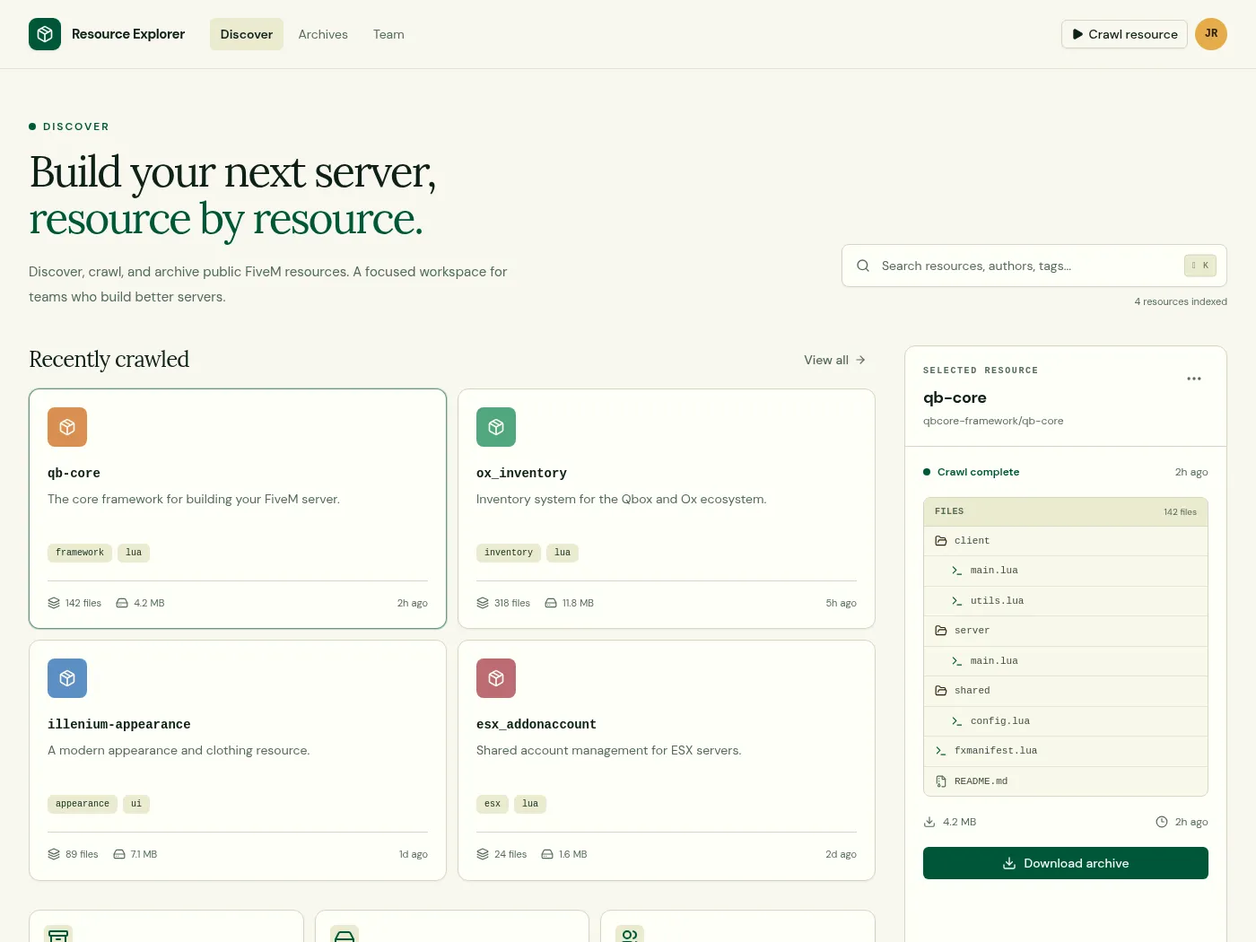 FiveM Resource Explorer