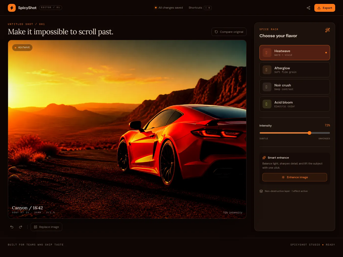 SpicyShot Editor