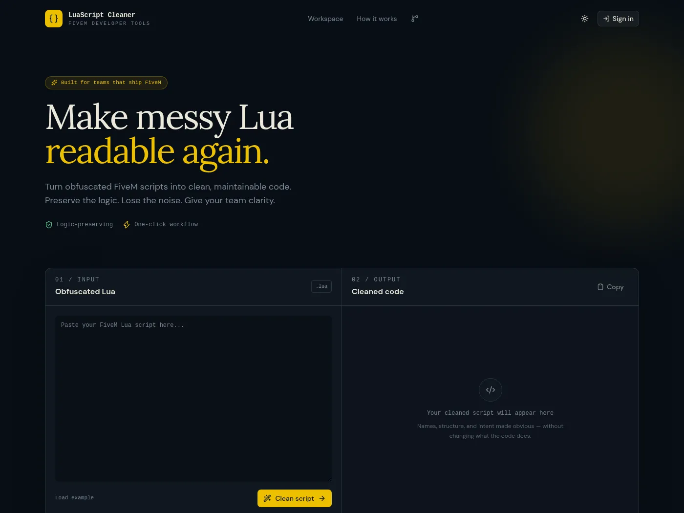 LuaScript Cleaner