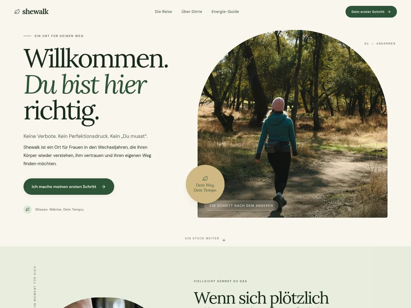 Shewalk Welcome Website