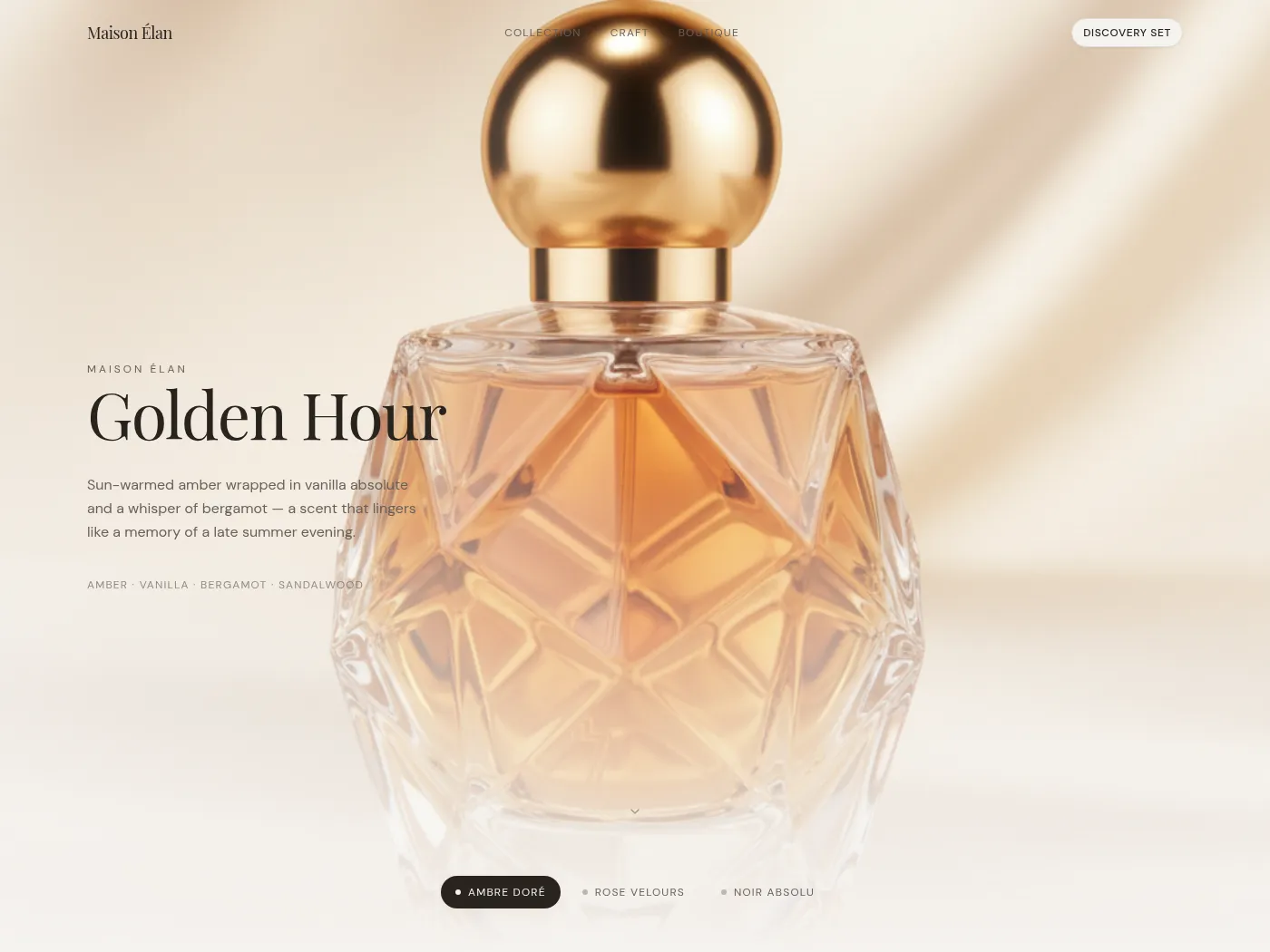 Perfume website page