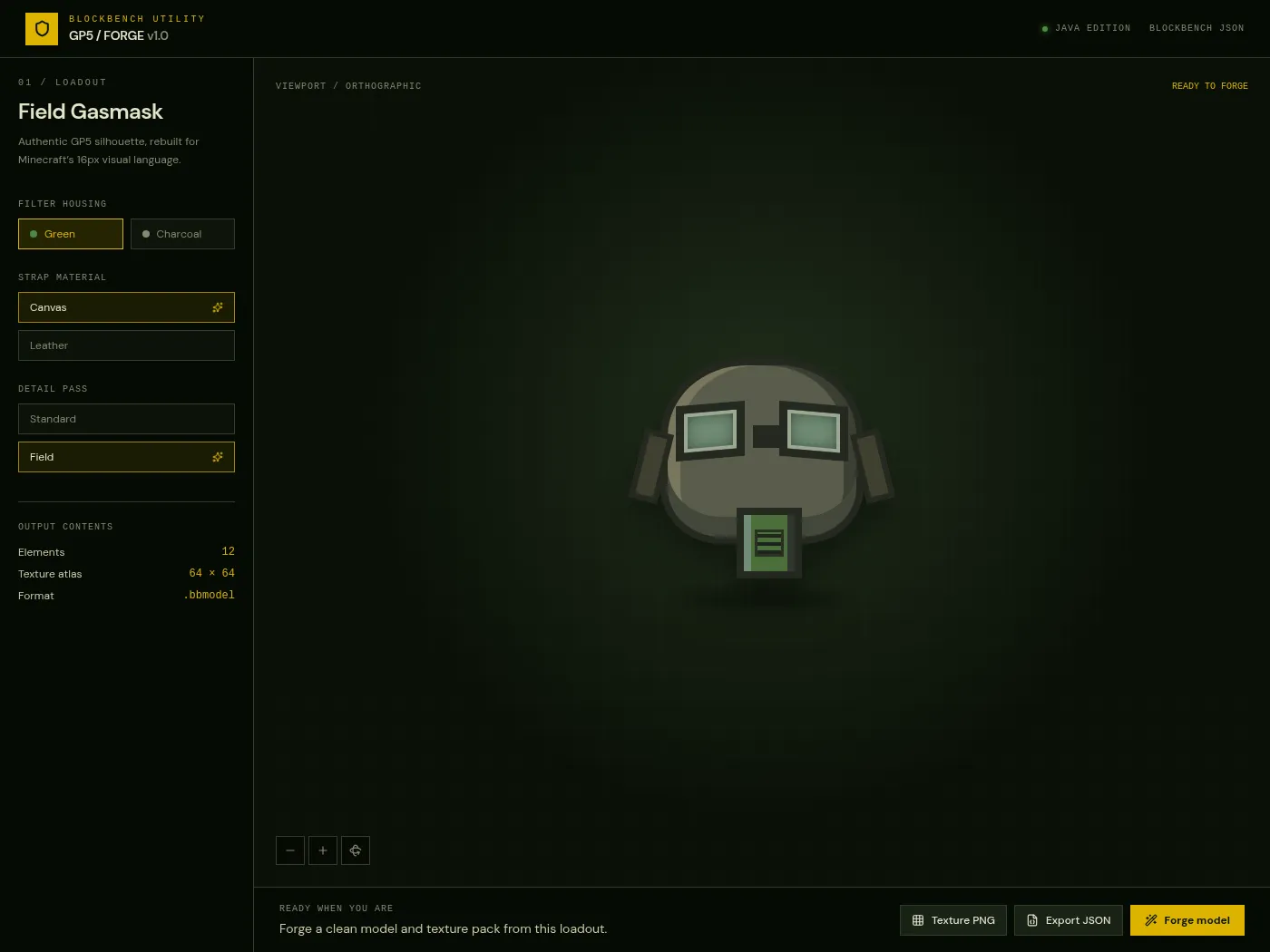 Blockbench Gasmask Creator