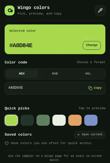 Wingo Color Picker