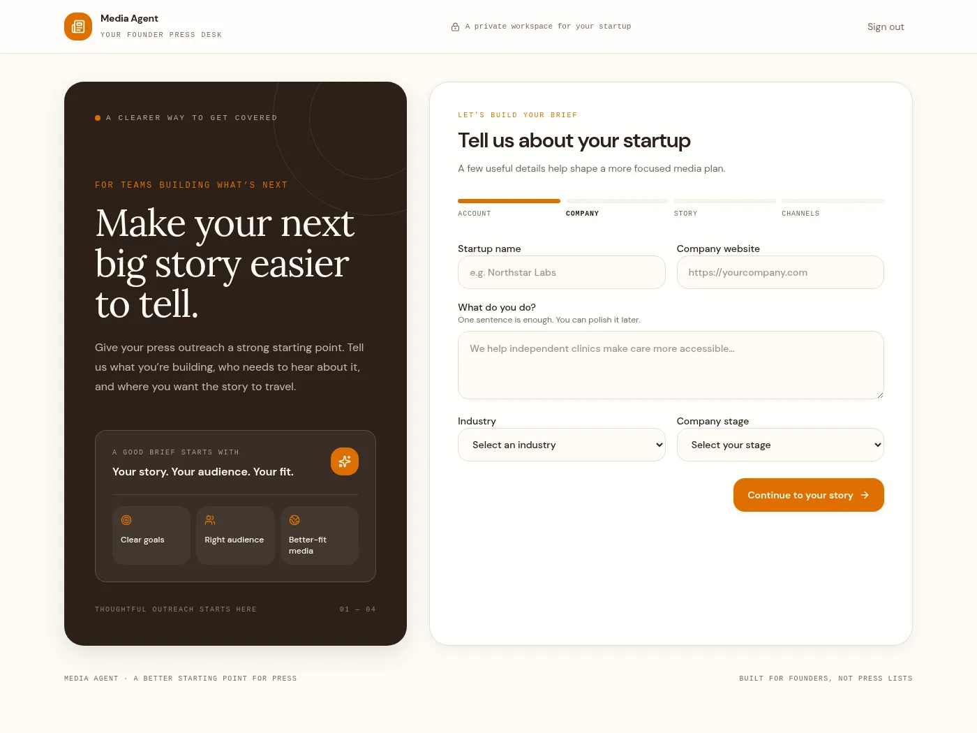 Startup Media Agent