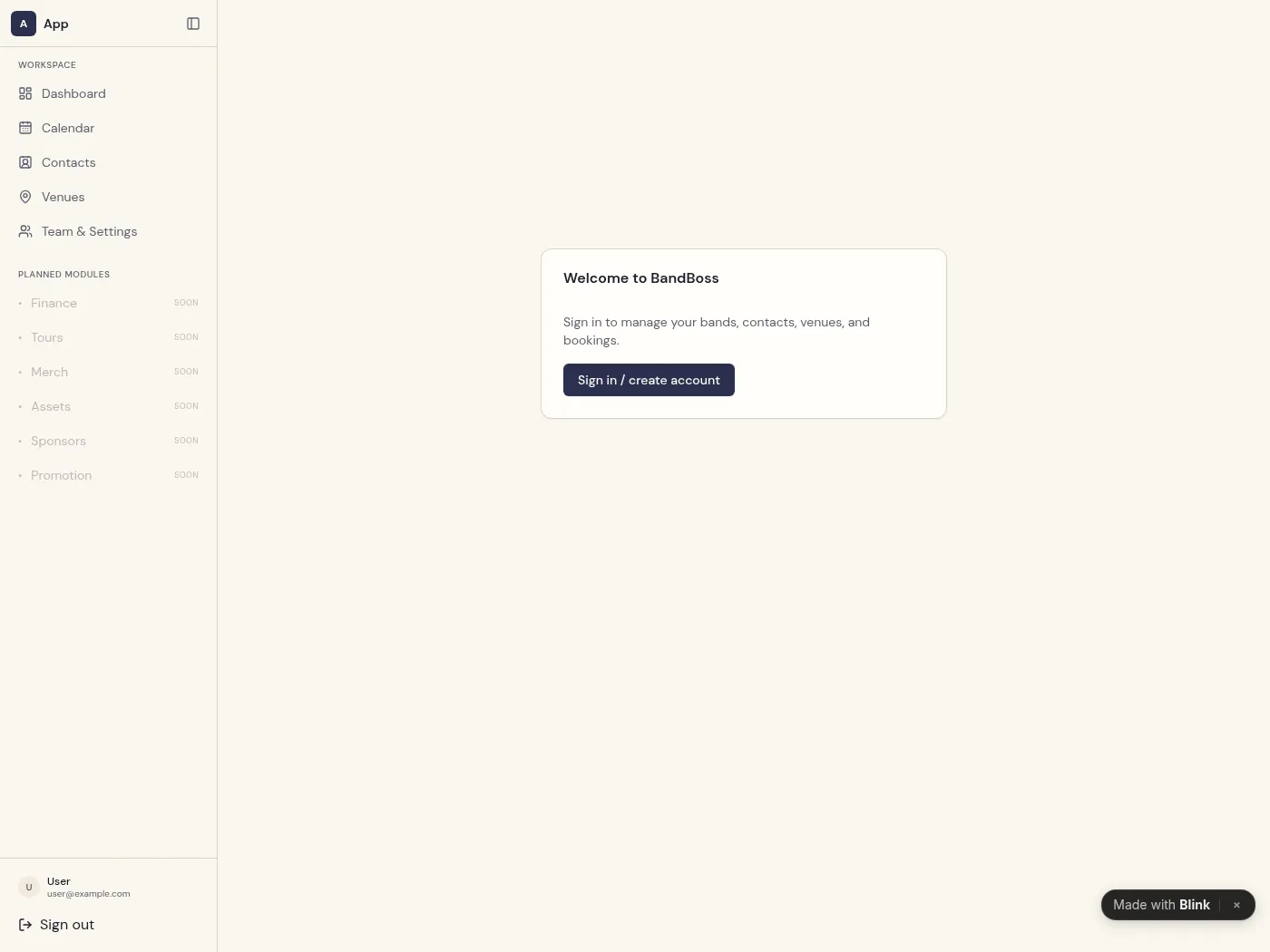 BandBoss Platform